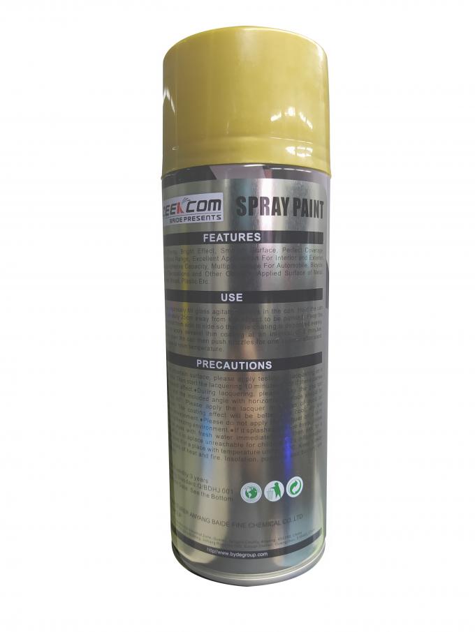 Gold Color 400ml Acrylic Lacquer Aerosol Paint